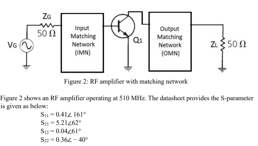 Solved ZG 50.12 Input Matching Network (IMN) Q1 VG Output | Chegg.com