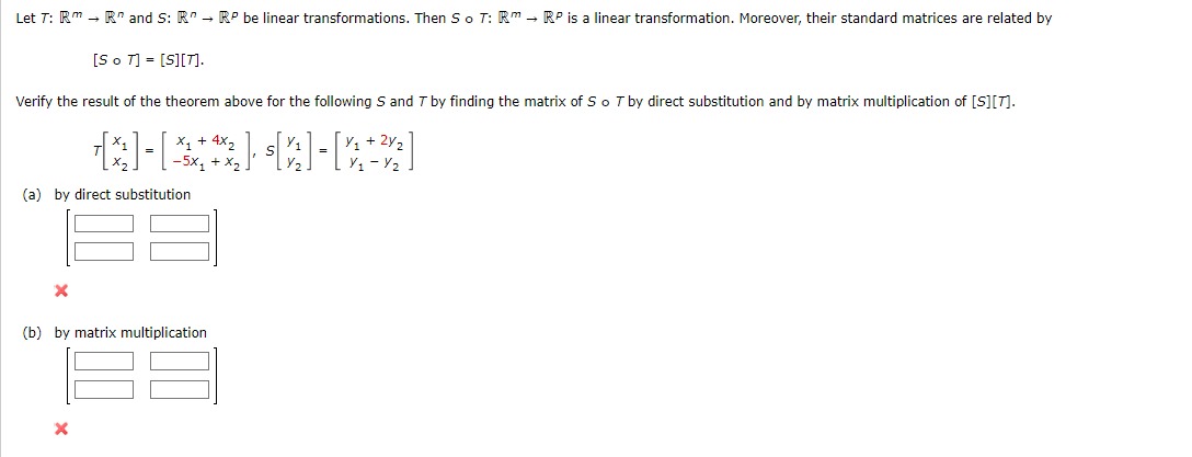 Solved Let T:Rm→Rn ﻿and S:Rn→Rp be ﻿linear transformations. | Chegg.com