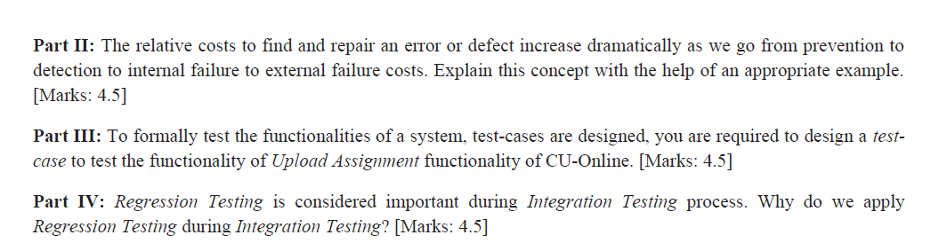 Solved Part II: The relative costs to find and repair an | Chegg.com