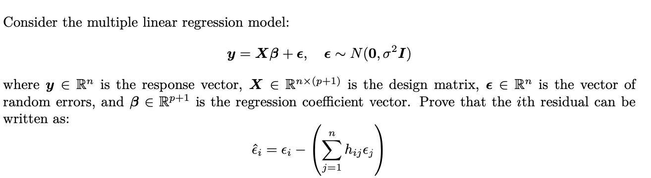 Solved Consider the multiple linear regression model: | Chegg.com