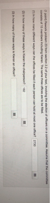 Solved (1 point) Rework problem 29 from section 2.2 of your | Chegg.com