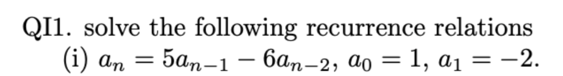 Solved solve the following recurrence | Chegg.com