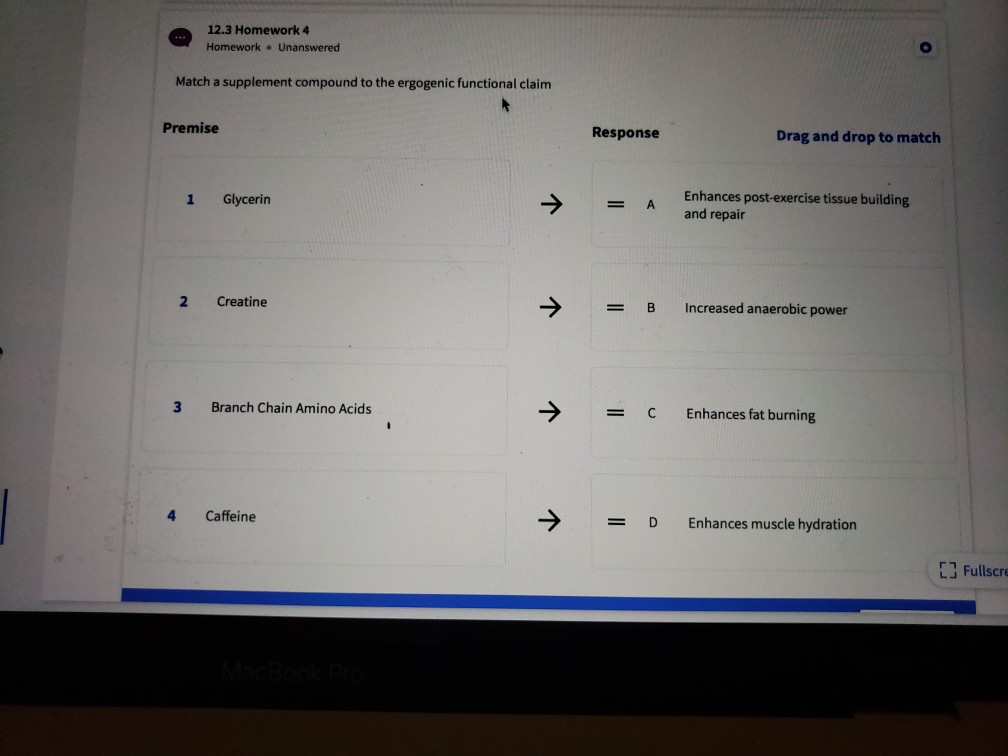 Solved 12.3 Homework 4 Homework. Unanswered Match a | Chegg.com