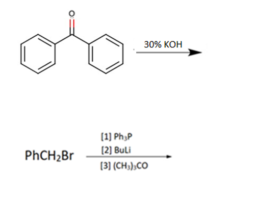 Solved 30% KOH PhCH2Br (1) Php [2] Buli (3) (CH3)3CO | Chegg.com