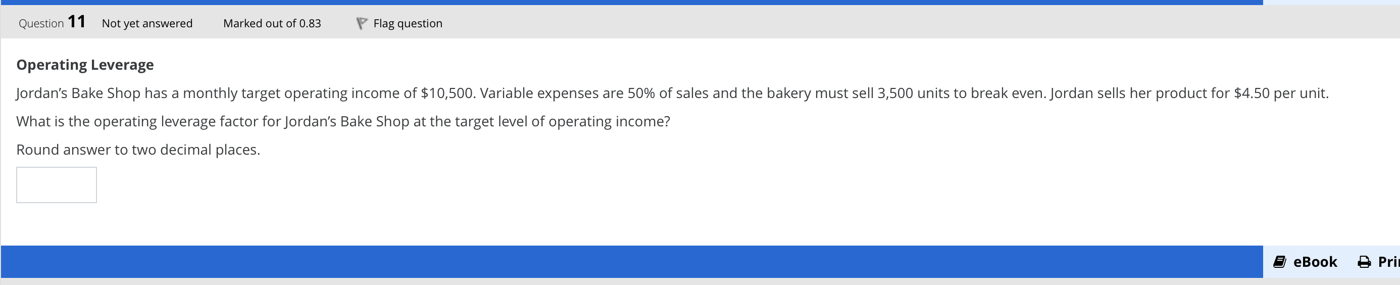 Solved Operating Leverage What is the operating leverage | Chegg.com