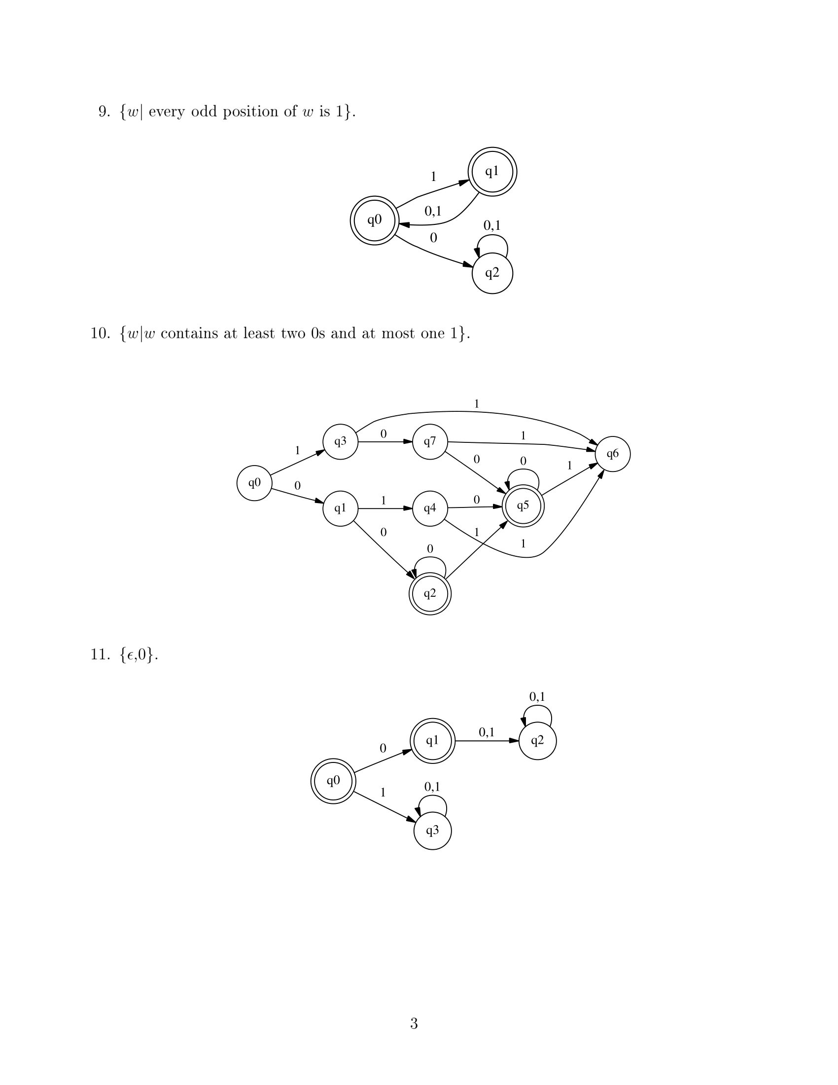 Solved Please try to find the DFAs with the minimal number | Chegg.com