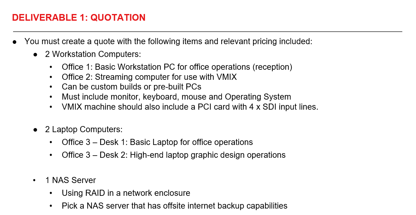 Solved - This assignment will test your hardware knowledge | Chegg.com