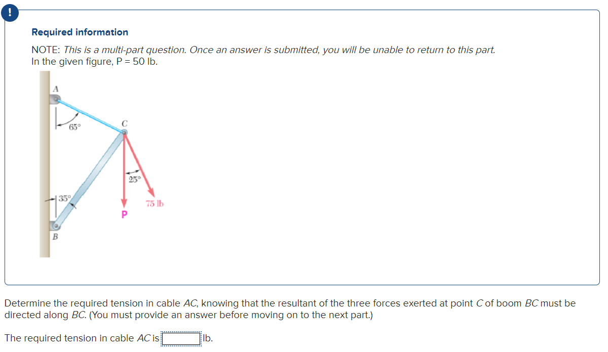 Solved Required information NOTE: This is a multi-part | Chegg.com