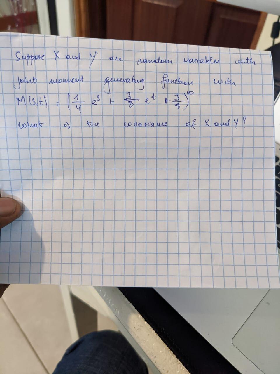 Solved Suppose Xaud y are candom varable whon Joint moment | Chegg.com