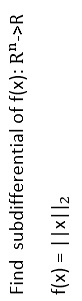 Solved Find subdifferential of f(x): RN->R f(x) = 11x112 | Chegg.com