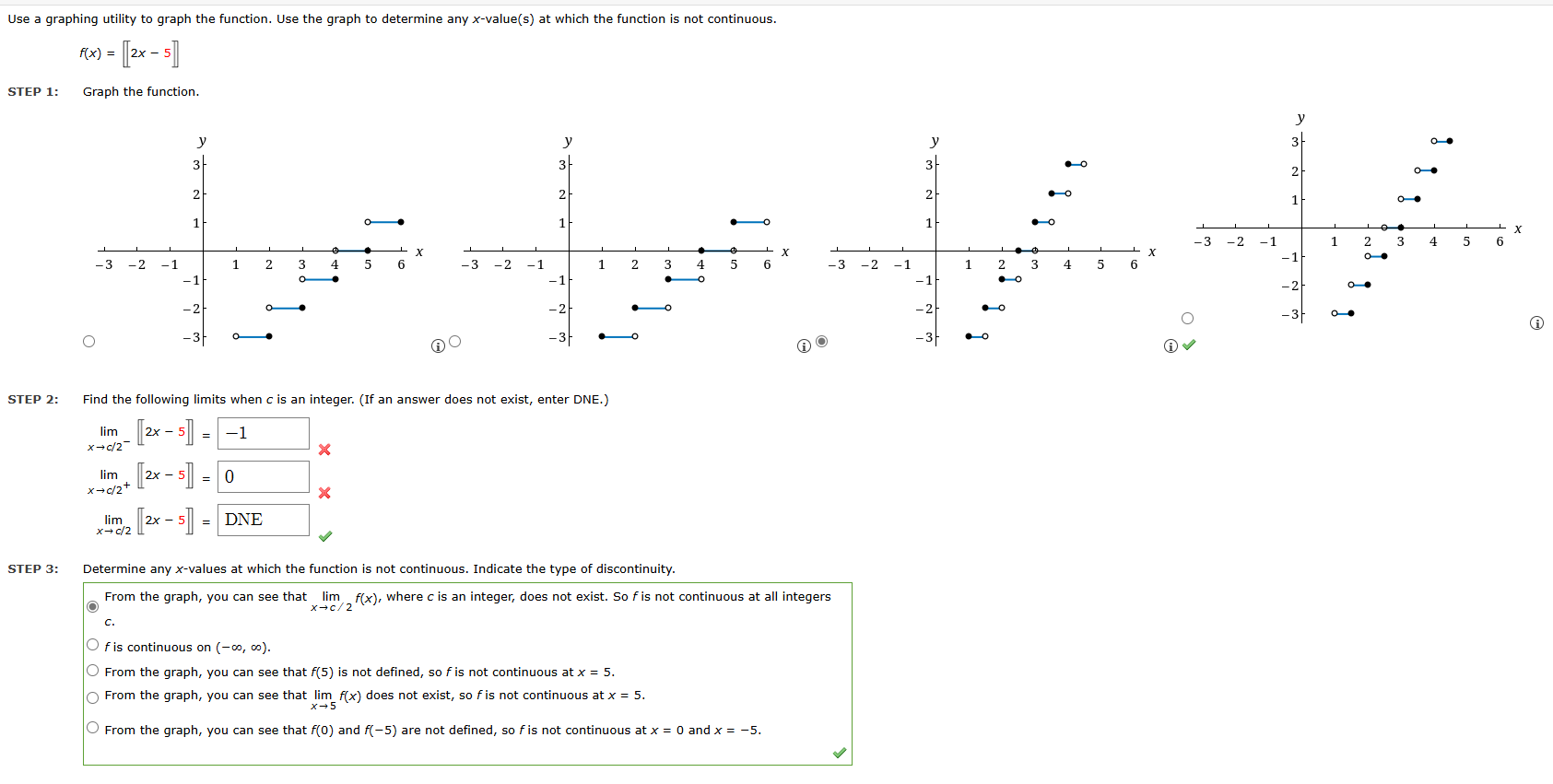Solved STEP 2: Find the following limits when c ﻿is an | Chegg.com