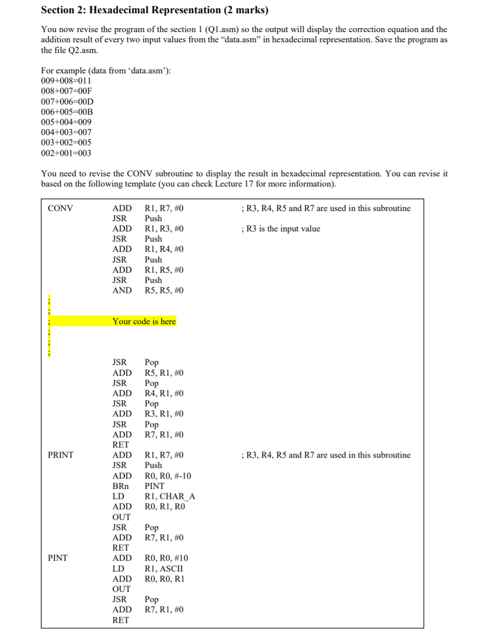 Here is lc3 code: ; ; Initialization ; .ORIG | Chegg.com