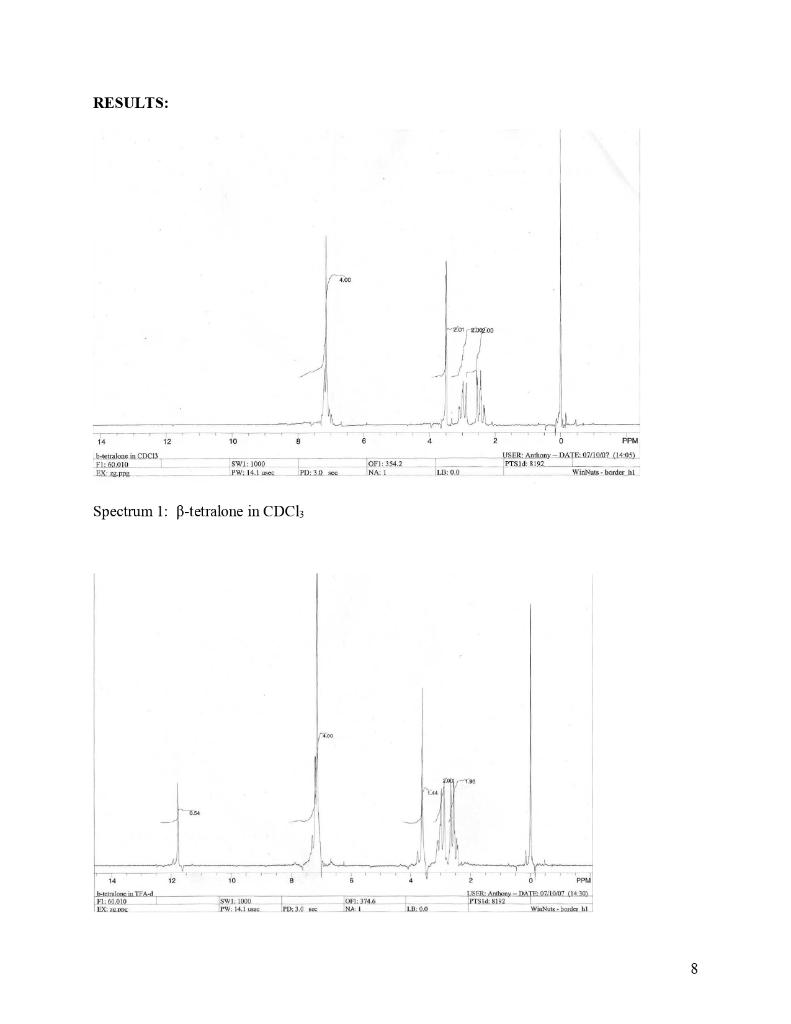 Exp 22: Acid Catalyzed Enolization of β-Tetralone | Chegg.com