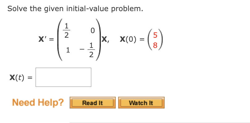 Solved Solve the given initial-value problem. | Chegg.com