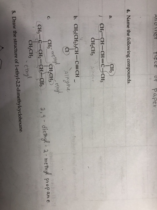Solved Paper 4. Name the following compounds. CH3 CH | Chegg.com