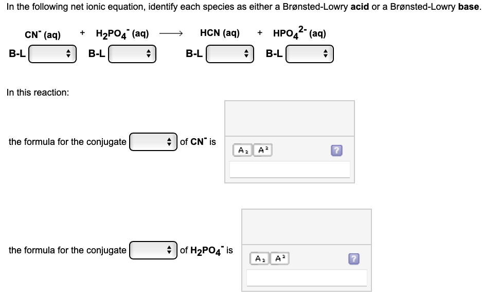 Solved In the following net ionic equation, identify each | Chegg.com