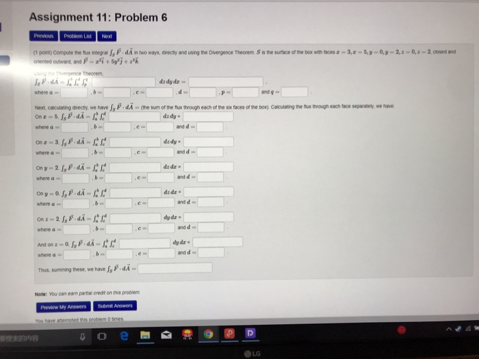 Solved Assignment 11: Problem 6 Previous Problem List Nex | Chegg.com