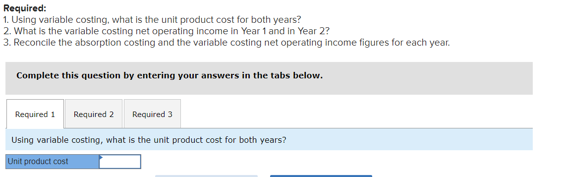 Solved Problem 6-19 (Static) Variable Costing Income | Chegg.com