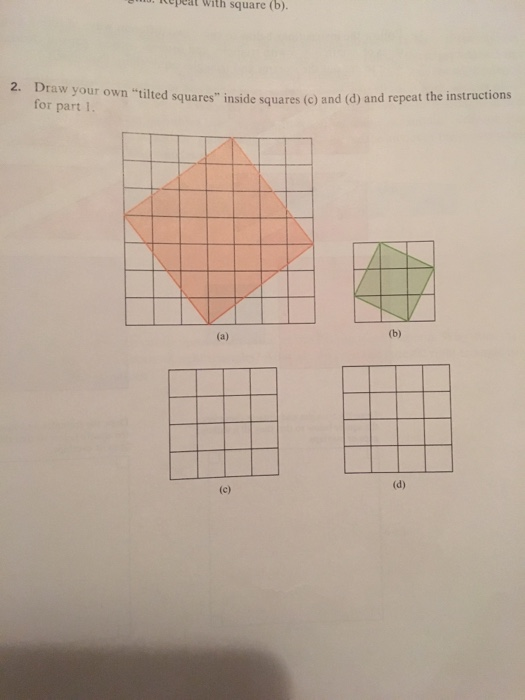 Solved imu, icepeat with square (b). Draw your own "tilted | Chegg.com