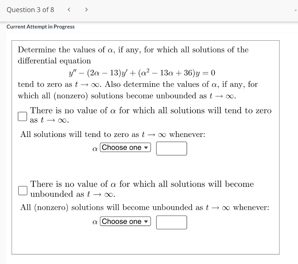 Solved Question 3 of 8 く Current Attempt in Progress 2 | Chegg.com