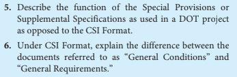 Solved 5. Describe the function of the Special Provisions or | Chegg.com