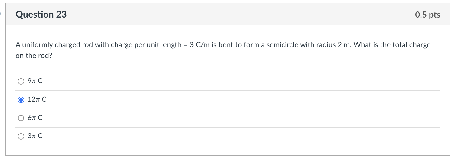 Solved A uniformly charged rod with charge per unit length | Chegg.com