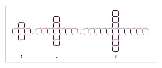 Solved Ryan is building a matchstick sequence as shown | Chegg.com