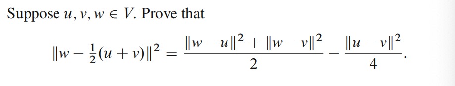 Solved Suppose u,v,w∈V. Prove that | Chegg.com