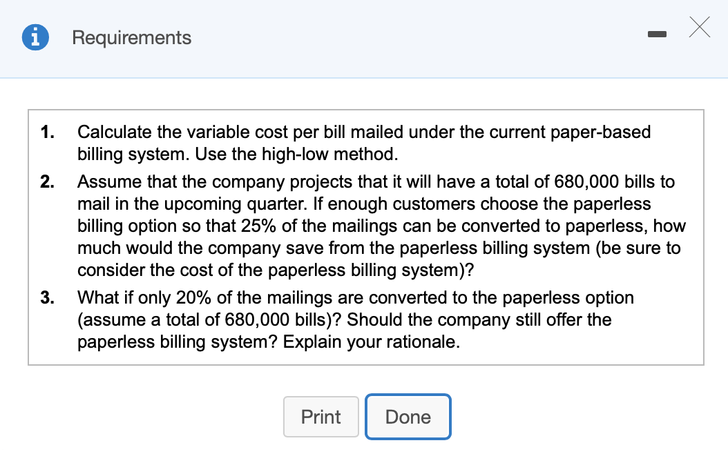 Solved Read the requirements. Requirement 1. Calculate the | Chegg.com