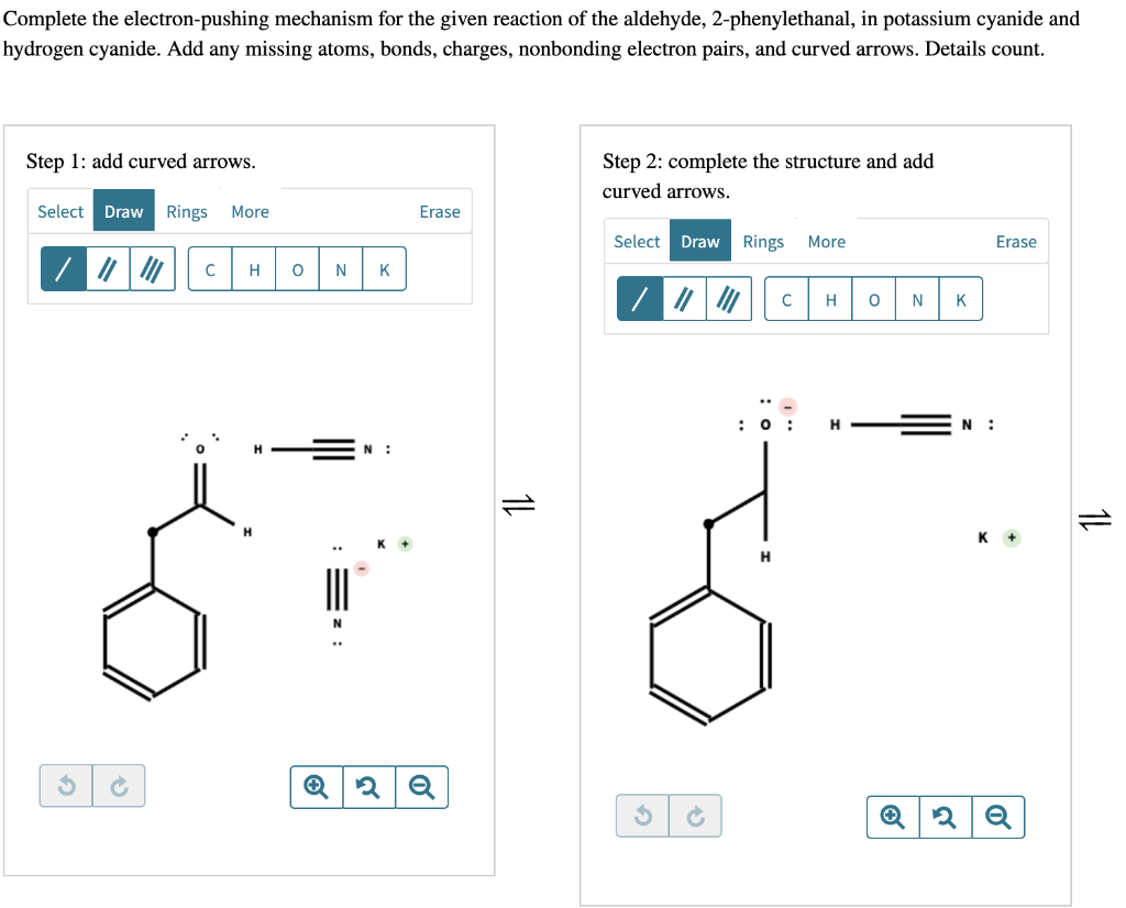 Solved Complete the electron-pushing mechanism for the given | Chegg.com