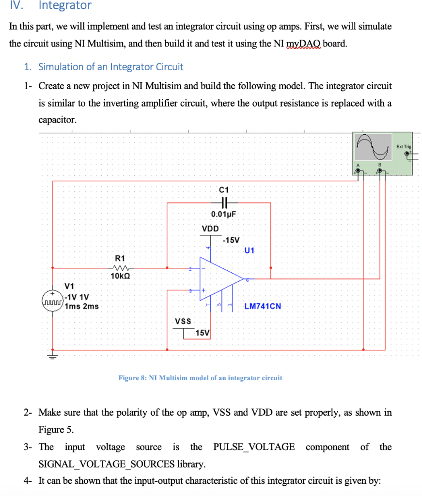 Solved IV. Integrator In this part, we will implement and | Chegg.com