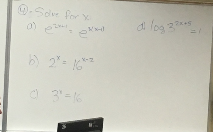 Solved olve for X a) 2x4 3(X-1) X- 2 3" 26 | Chegg.com