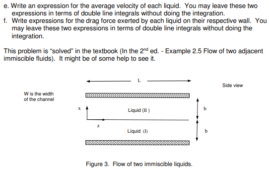 Flow of two adjacent immiscible fluids Consider the | Chegg.com
