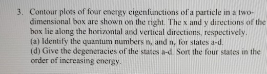 Solved Contour plots of four energy eigenfunctions of a | Chegg.com