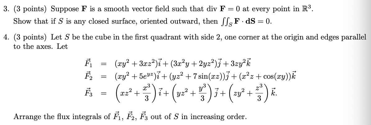 Solved 3. (3 points) Suppose F is a smooth vector field such | Chegg.com