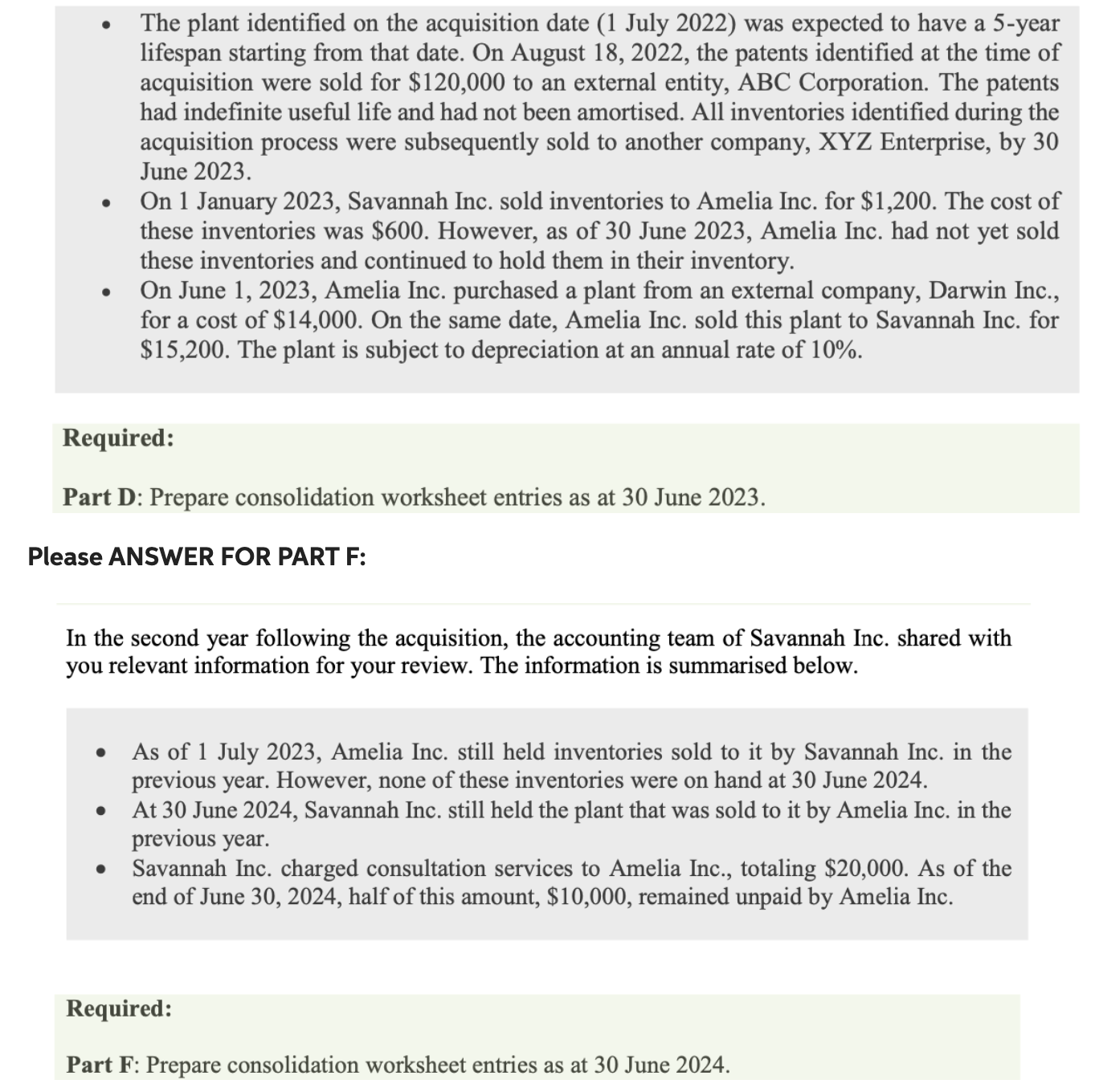 Solved I know the answers to part A-C, I only need the | Chegg.com