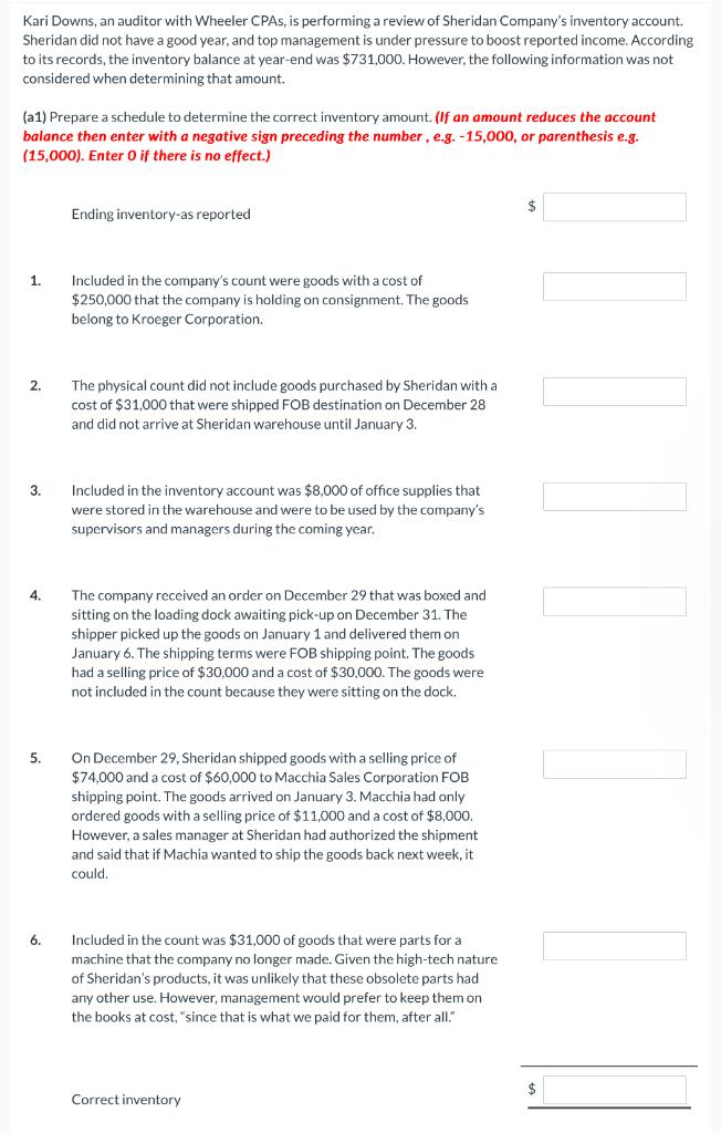 Solved Kari Downs, an auditor with Wheeler CPAs, is | Chegg.com