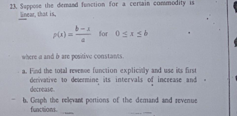 Solved 23. Suppose the demand function for a certain | Chegg.com
