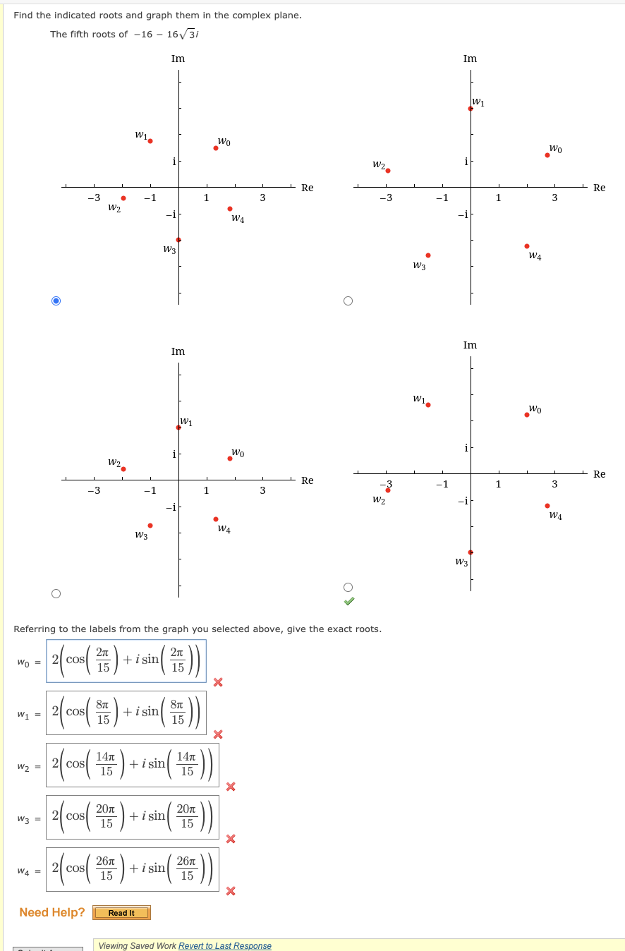 Solved Find the indicated roots and graph them in the | Chegg.com
