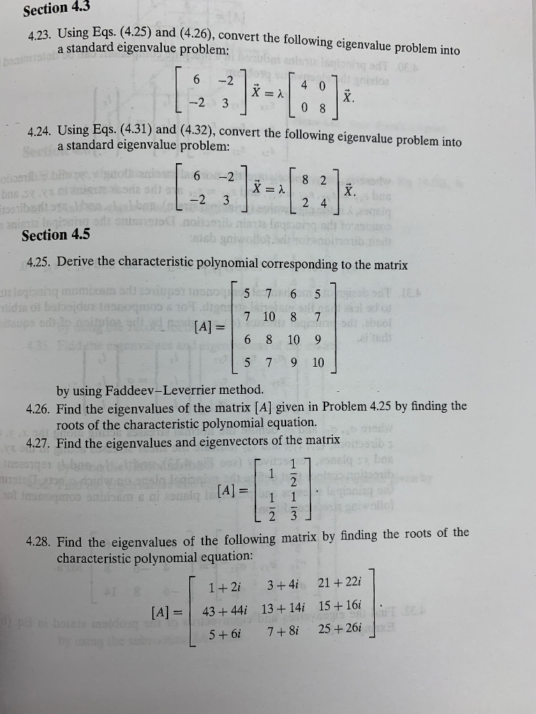 Solved Derive the characteristic polynomial corresponding to | Chegg.com