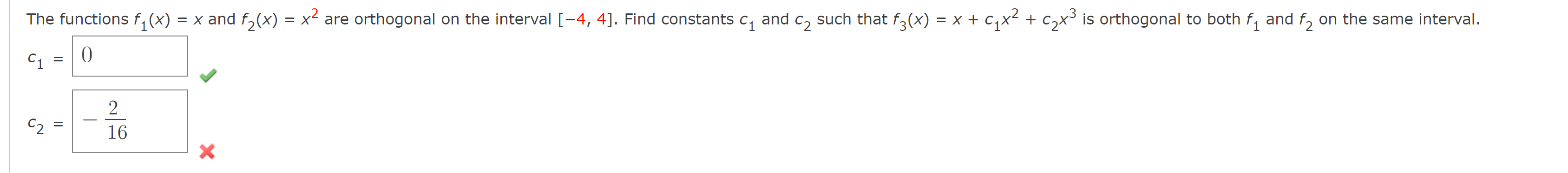 Solved c1= c2=−162 | Chegg.com
