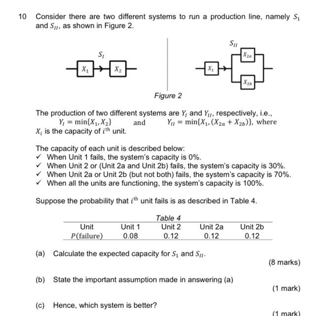 Solved 10 Consider there are two different systems to run a | Chegg.com