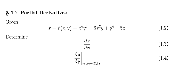 Solved $1.2 Partial Derivatives Given | Chegg.com