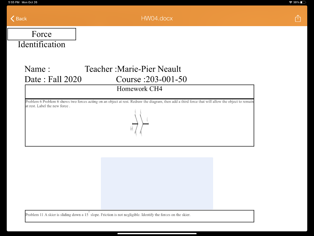 shows two forces acting on an object at rest. Redraw | Chegg.com