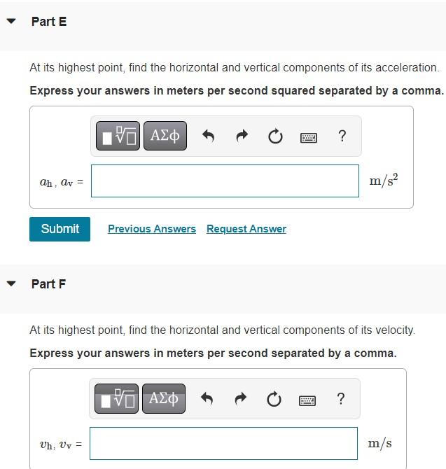 Solved On level ground a shell is fired with an initial | Chegg.com