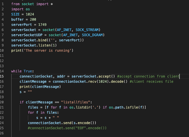 Solved im trying to get the client the files inside of the | Chegg.com