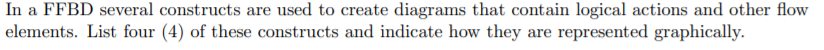 Solved In a FFBD several constructs are used to create | Chegg.com
