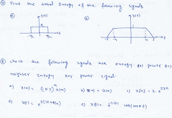 Solved # Find the total Energy of the following signale مام | Chegg.com