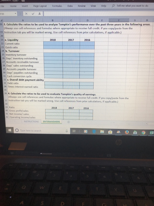 Solved Reviea 7 File Home insert Page LayoutFormulasbala F15 | Chegg.com