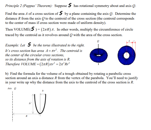 Solved Principle 2 (Pappus" Theorem): Suppose S has | Chegg.com